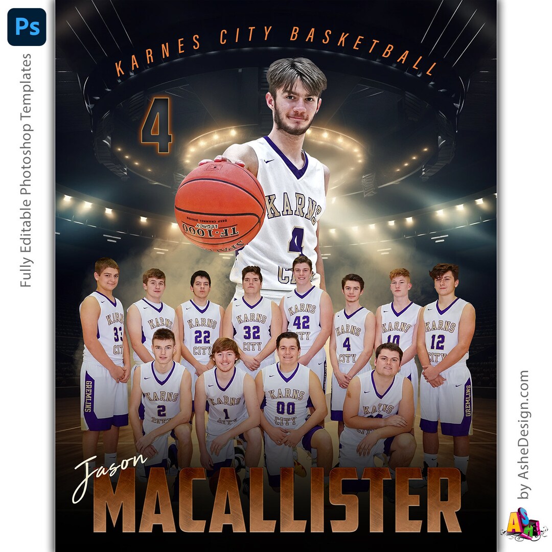 Basketball Memory Mates - Photoshop Templates for Sports Teams and ...
