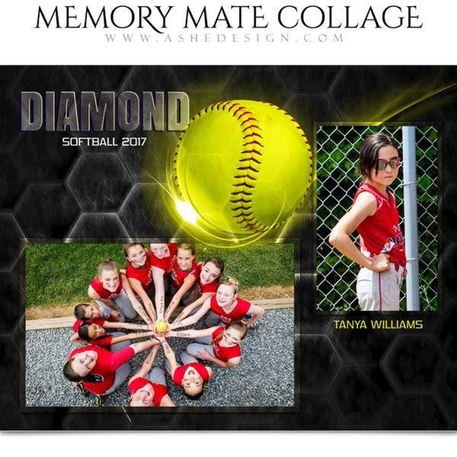 Softball Memory Mates Photoshop Templates for Sports Teams - Etsy