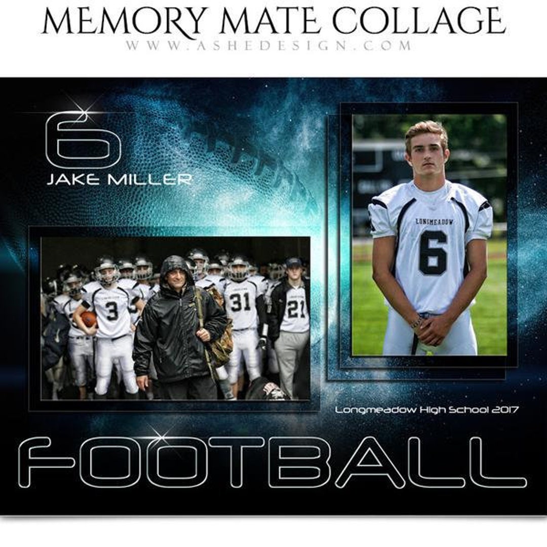Football Memory Mates Photoshop Templates for Sports Teams and ...