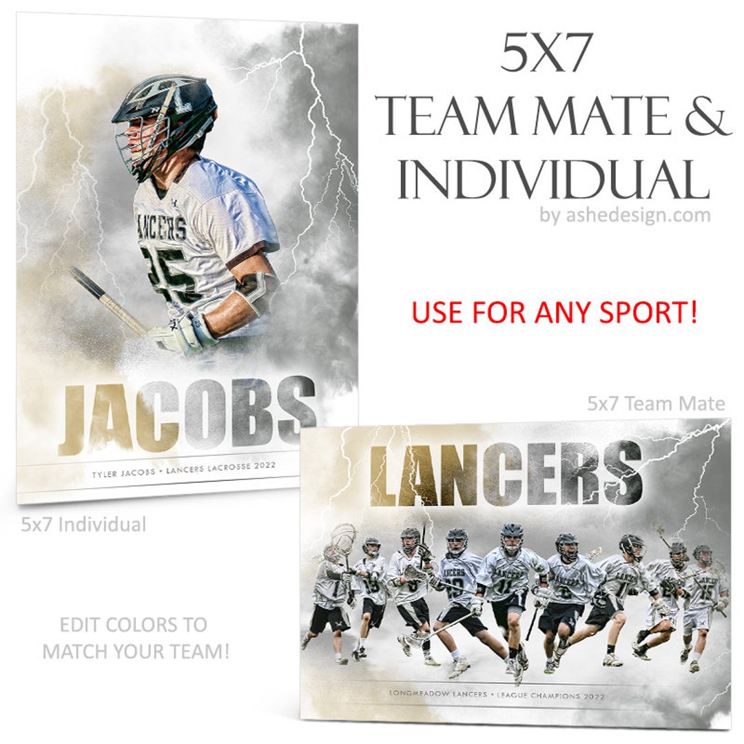 Photoshop Templates | Team Mates & Individual | Sports Collages | 5x7 ...