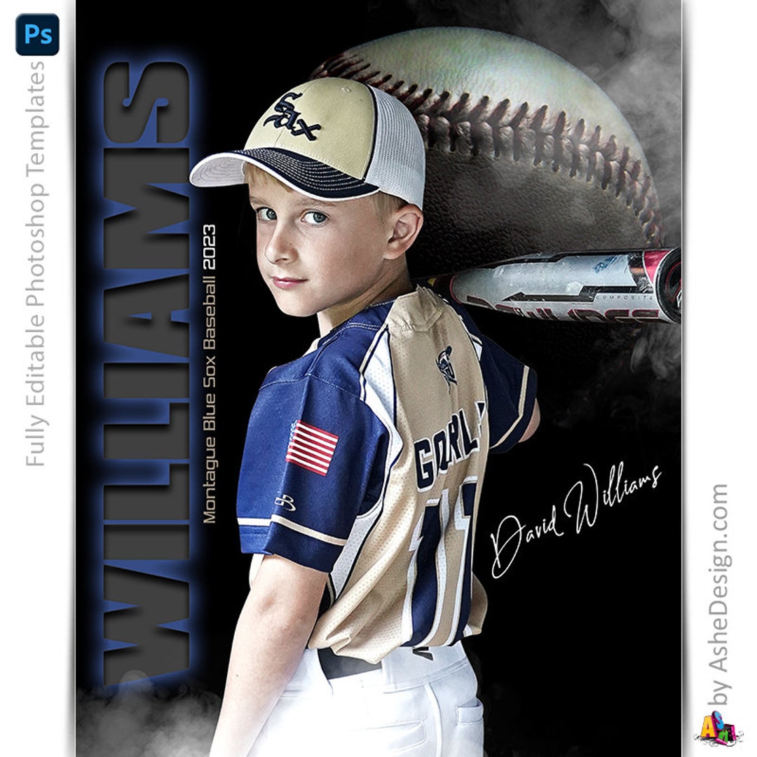 Photoshop Baseball Poster Template Digital Sports Background Tball