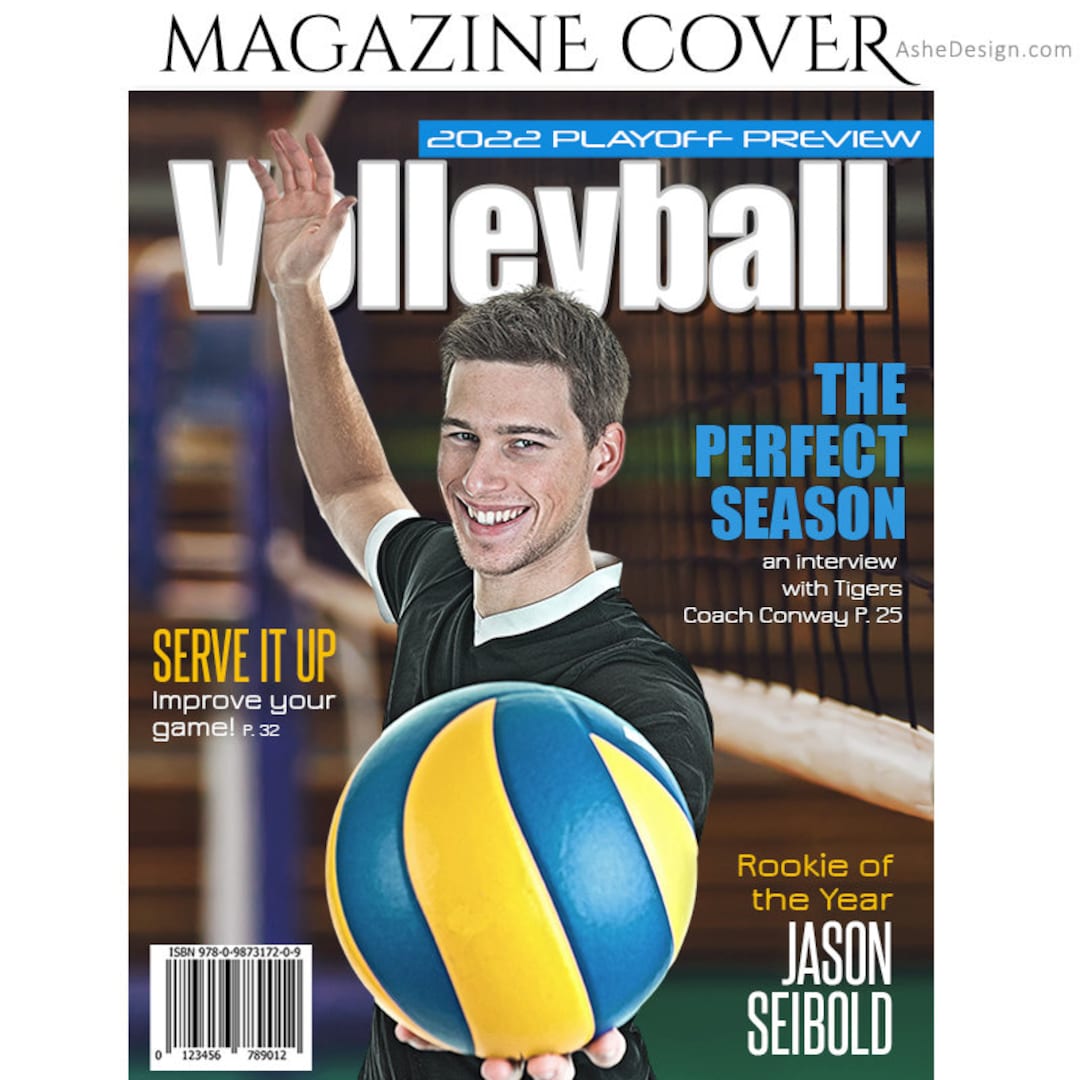 Photoshop Template | Sports Design | 8x10 | VOLLEYBALL Magazine Cover ...