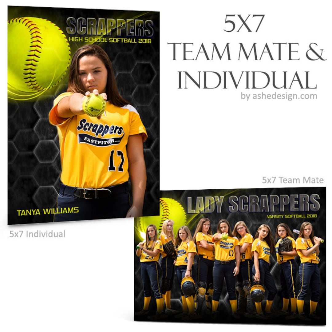 Photoshop Templates Team Mates & Individual Sports Collages 5x7 ...