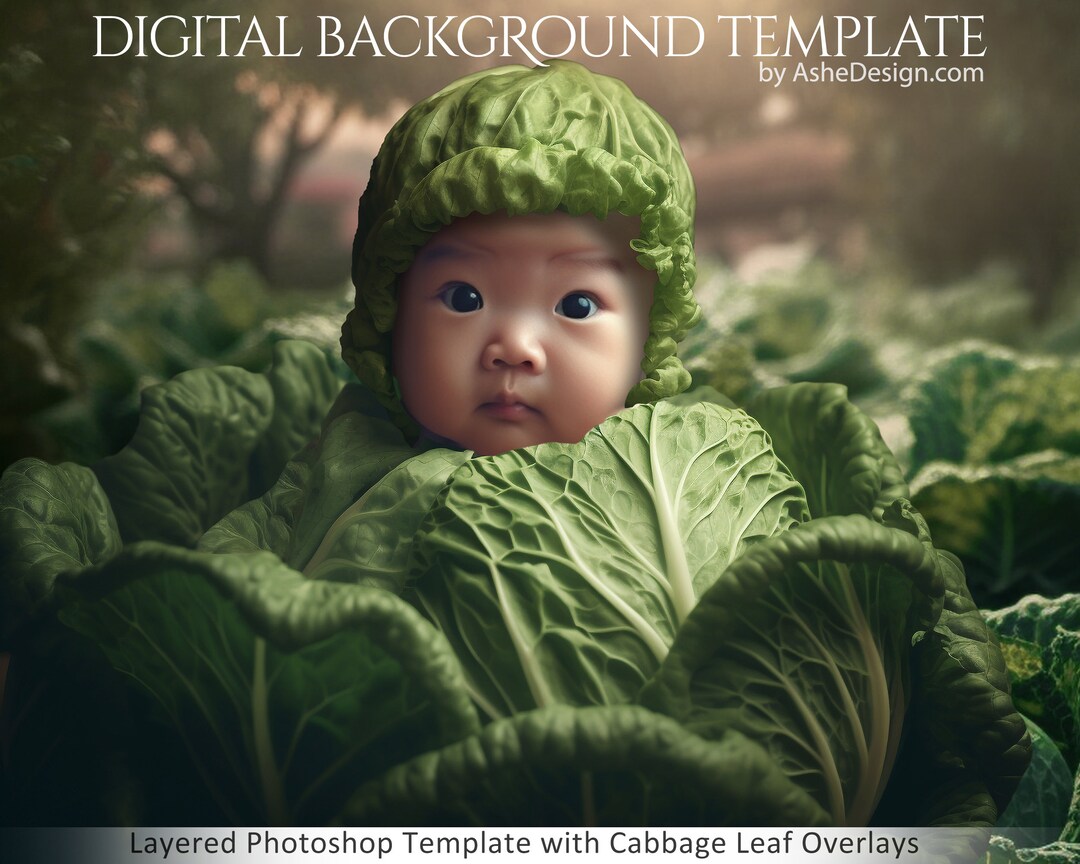 Cabbage Patch Baby Digital Photography Backdrop, Photoshop Template ...
