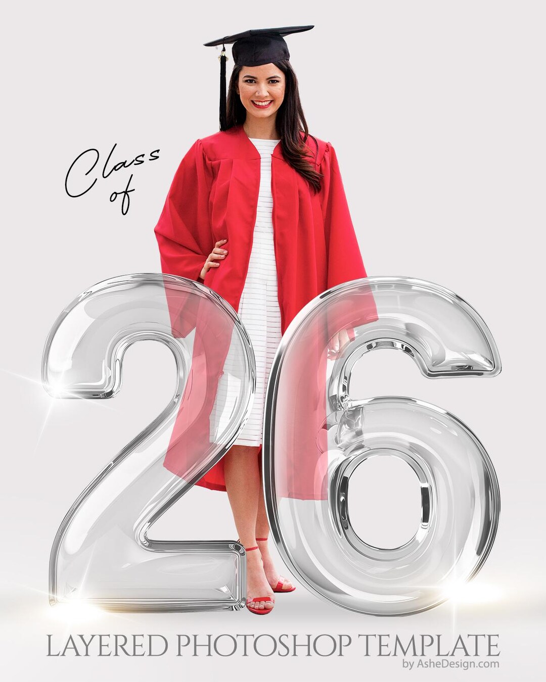 Crystal Seniors Digital Photography Backdrop, Photoshop Template ...