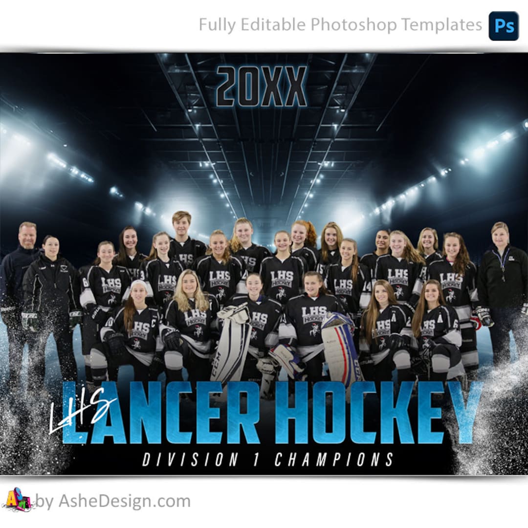 Photoshop Hockey Poster Templates, Sports Photography-templates, PSD ...