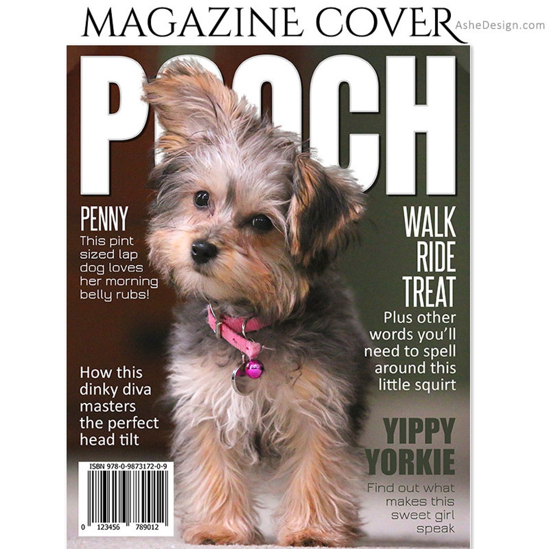 Photoshop Template | Pet Design | 8x10 | Dog Magazine Cover - Pooch (1 ...