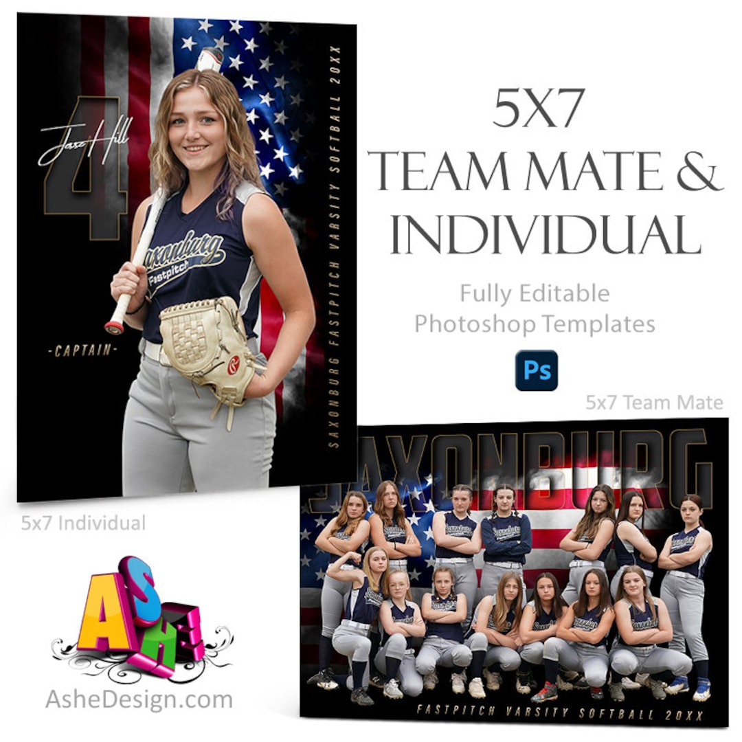 Photoshop Templates Team Mates & Individual Multi-sport Collages 5x7 ...