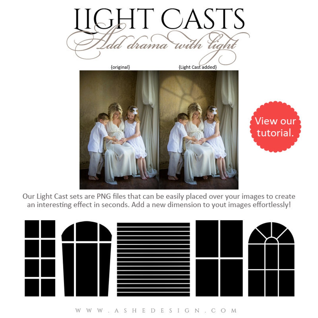 Photoshop Overlays | Digital Props | Light Casts | WINDOWS | (5 ...