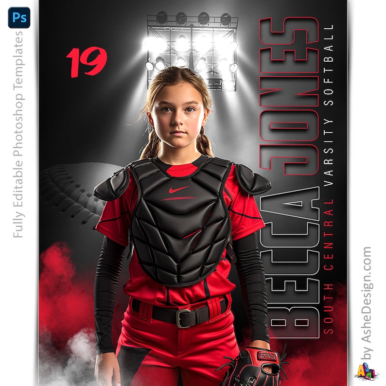 Photoshop Softball Poster Templates, PSD Sports Photography-templates ...