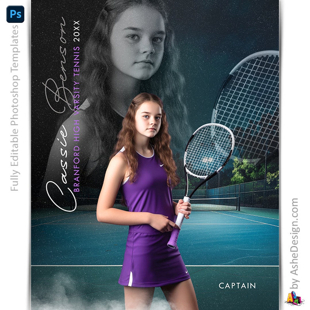 Photoshop Tennis Poster Templates, Sports Photography-templates, PSD ...