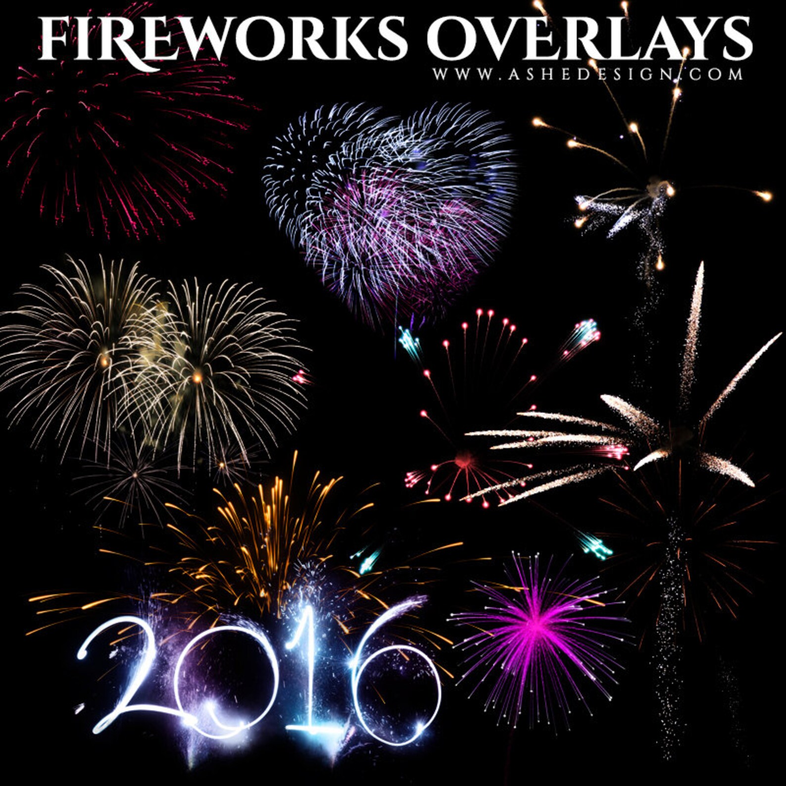 Designer Gems FIREWORKS OVERLAYS 10 Flat .png Files - Etsy