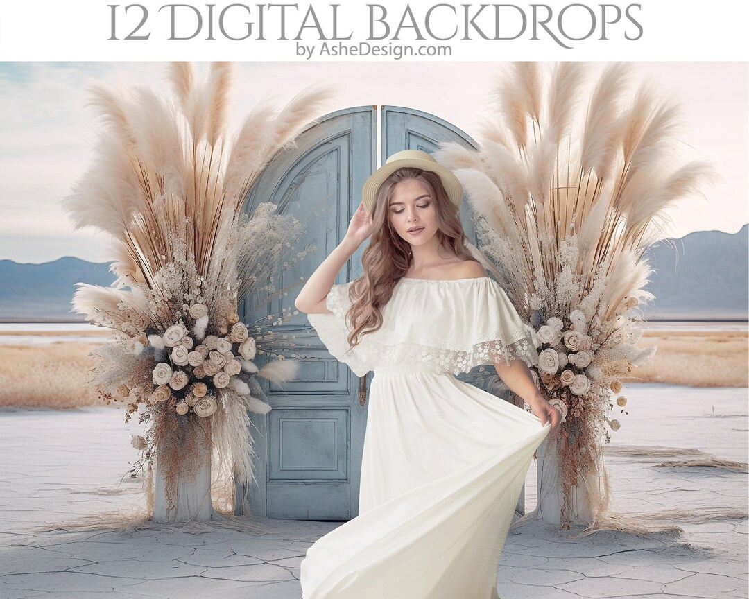 12 Boho Desert Digital Photography Backdrops, Photoshop Overlays, Studio Backdrops for ...