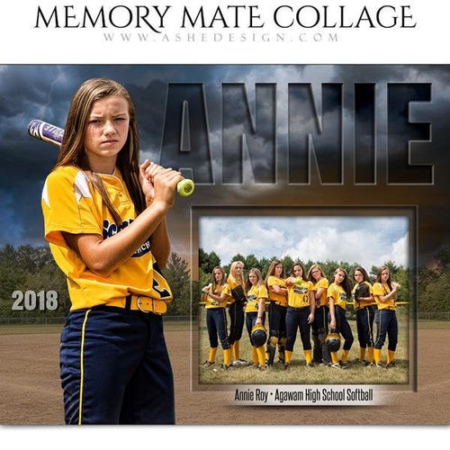 Softball Memory Mates Photoshop Templates for Sports Teams - Etsy
