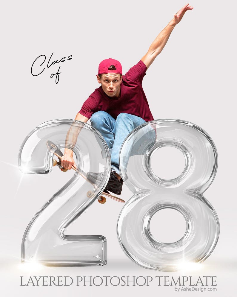 Crystal Seniors Digital Photography Backdrop, Photoshop Template ...