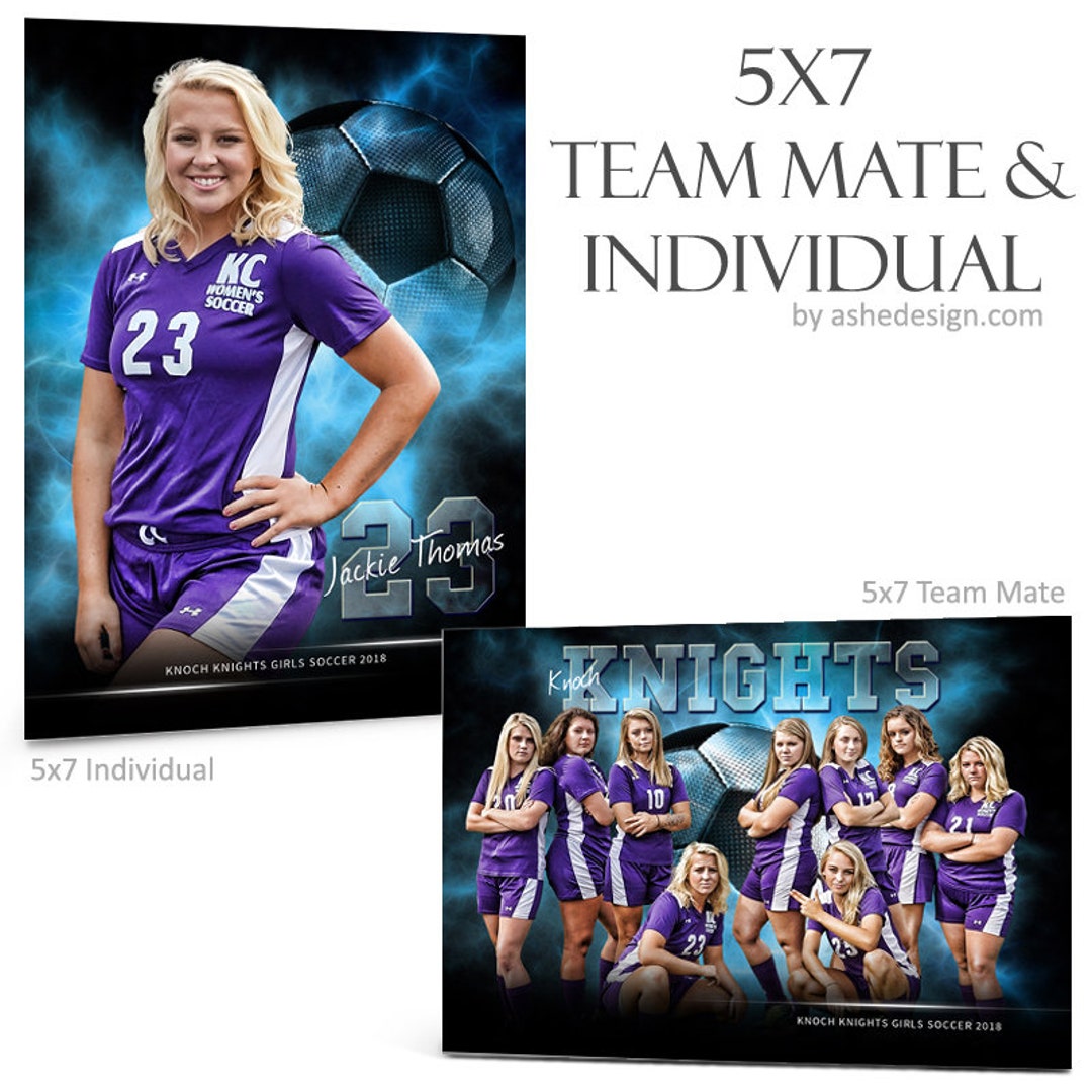 Photoshop Templates | Team Mates & Individual | Sports Collages | 5x7 ...