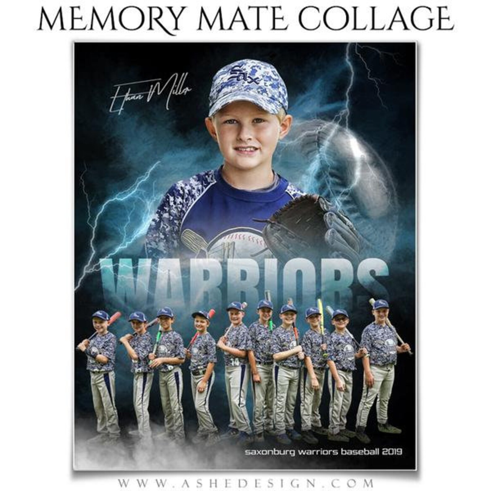 Baseball Memory Mates Photoshop Templates for Sports Teams - Etsy