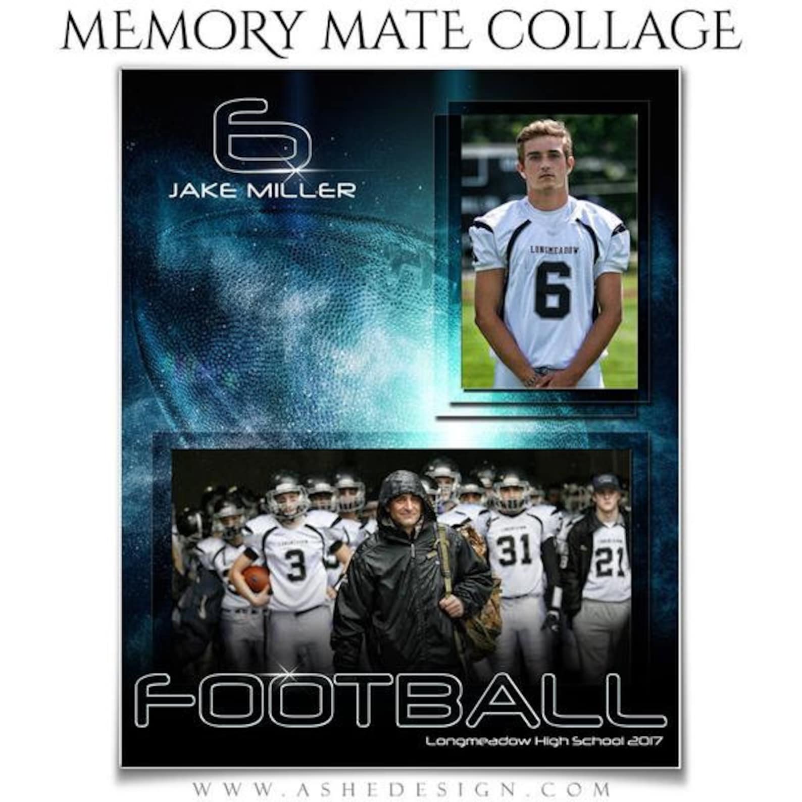 Football Memory Mates Photoshop Templates for Sports Teams - Etsy