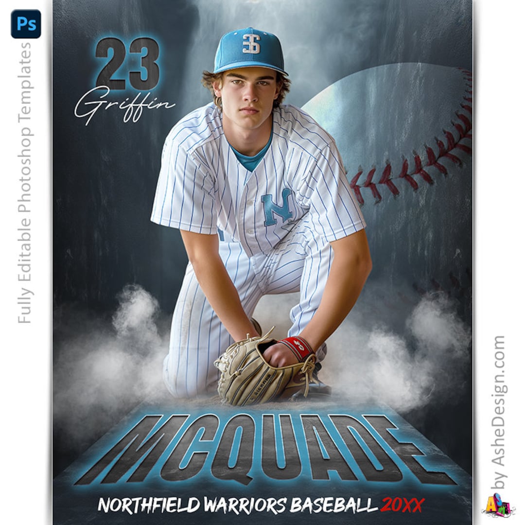 Photoshop Baseball Poster Templates, Sports Photography-templates, PSD ...