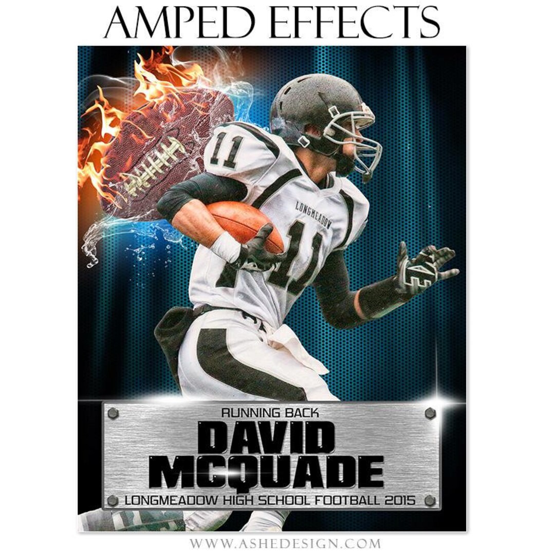 Photoshop Football Poster Template, Digital Sports Background Backdrop ...