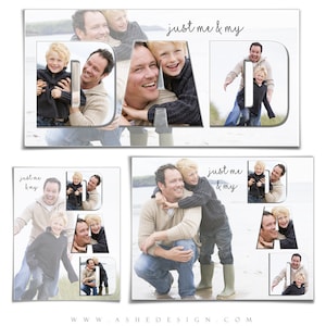Photoshop Templates | Word Collage Set - DAD - (3) Digital Collage ...