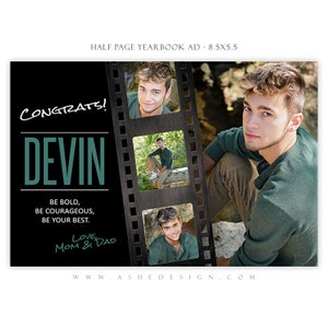 Senior Yearbook Ads Photoshop Templates - ON FILM - High School ...