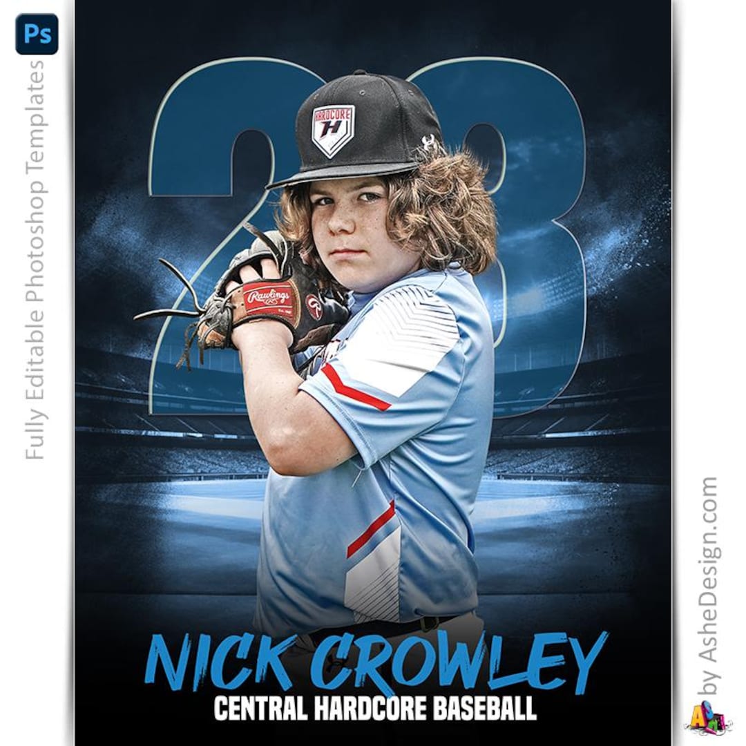 Photoshop Baseball Poster Templates, Sports Photography-templates, PSD ...