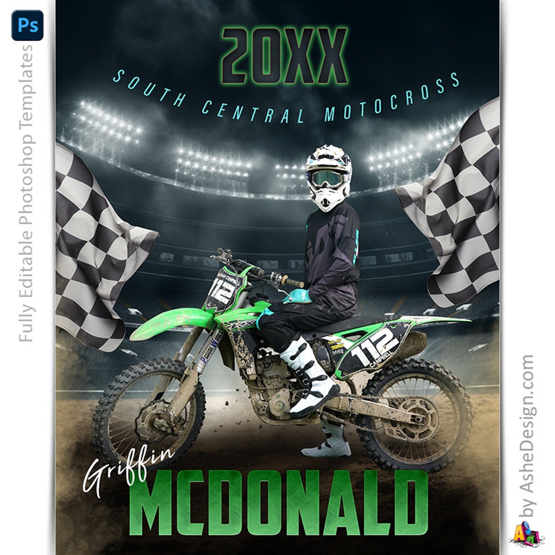 Photoshop Motocross Poster Templates, PSD Sports Photography-templates ...