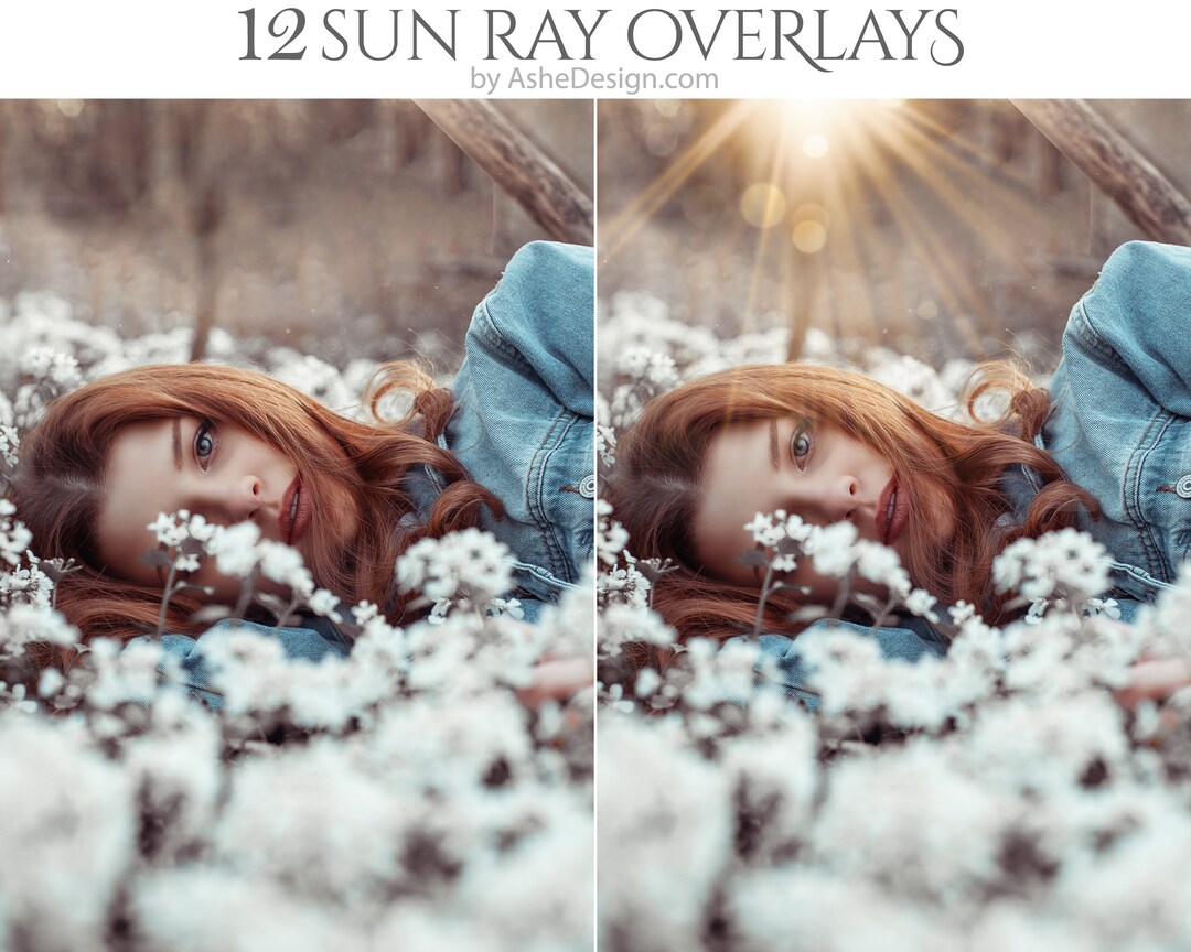 Sun Rays Photography Overlays 12 Photoshop Overlay Files for Your ...