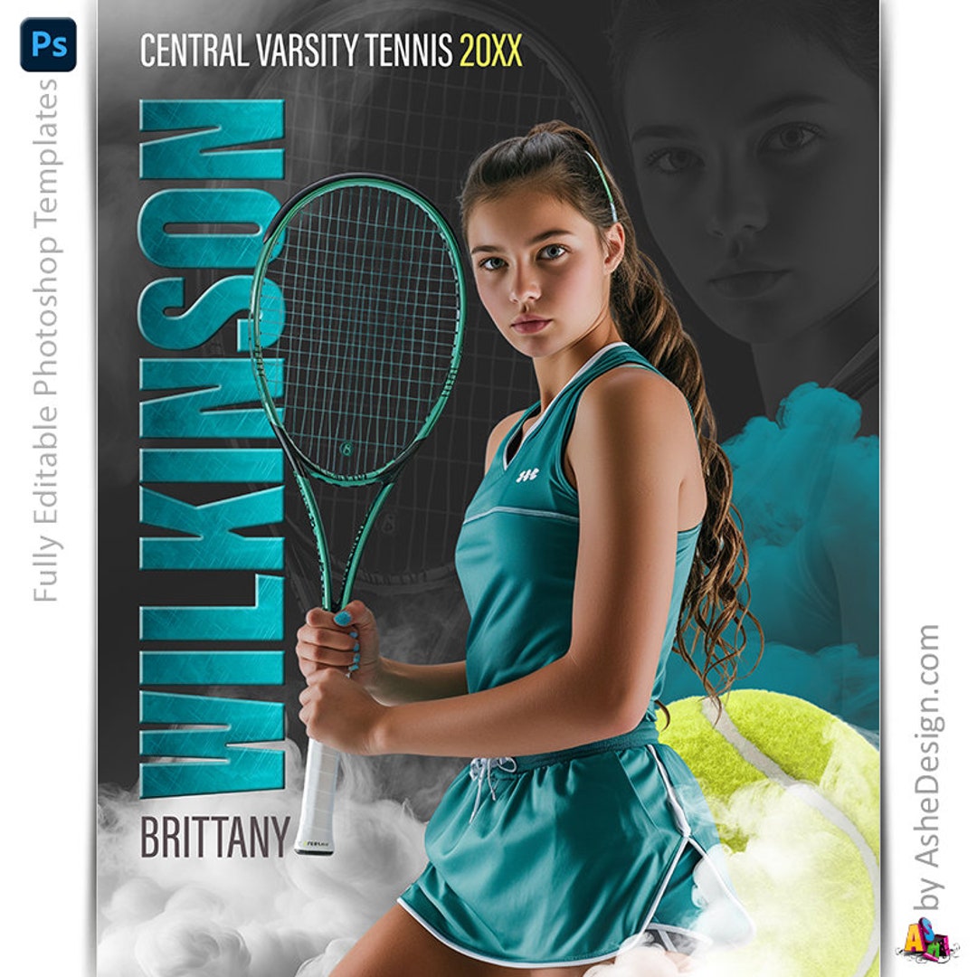 Photoshop Tennis Poster Templates, Sports Photography-templates, PSD ...