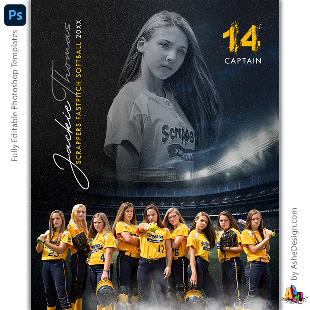 Softball Memory Mates - Photoshop Templates for Sports Teams and ...