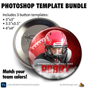Photoshop Football PSD Template Bundle Includes 2x3 Senior Banner, 8x10 ...