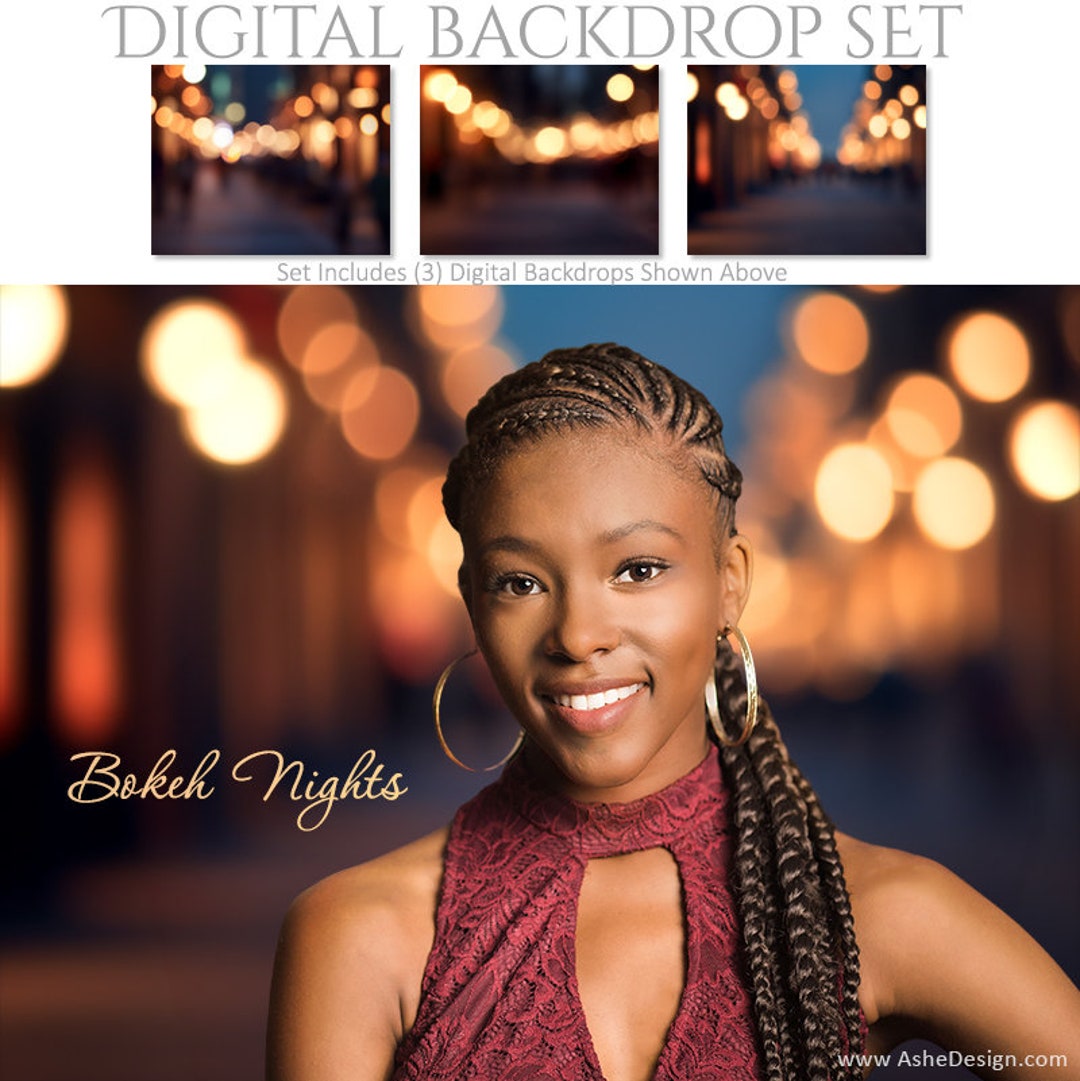 DIGITAL Photography Backdrop Set Bokeh Nights 3 16x20 Large Backdrops ...