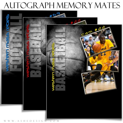 Basketball Memory Mate Digital Sports Template 8x10 - Etsy