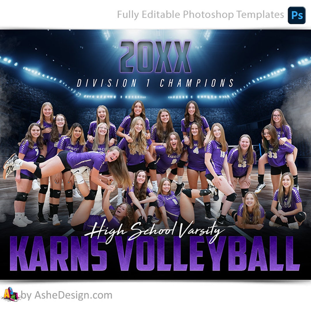Photoshop Volleyball Poster Templates, PSD Sports Photography-templates ...