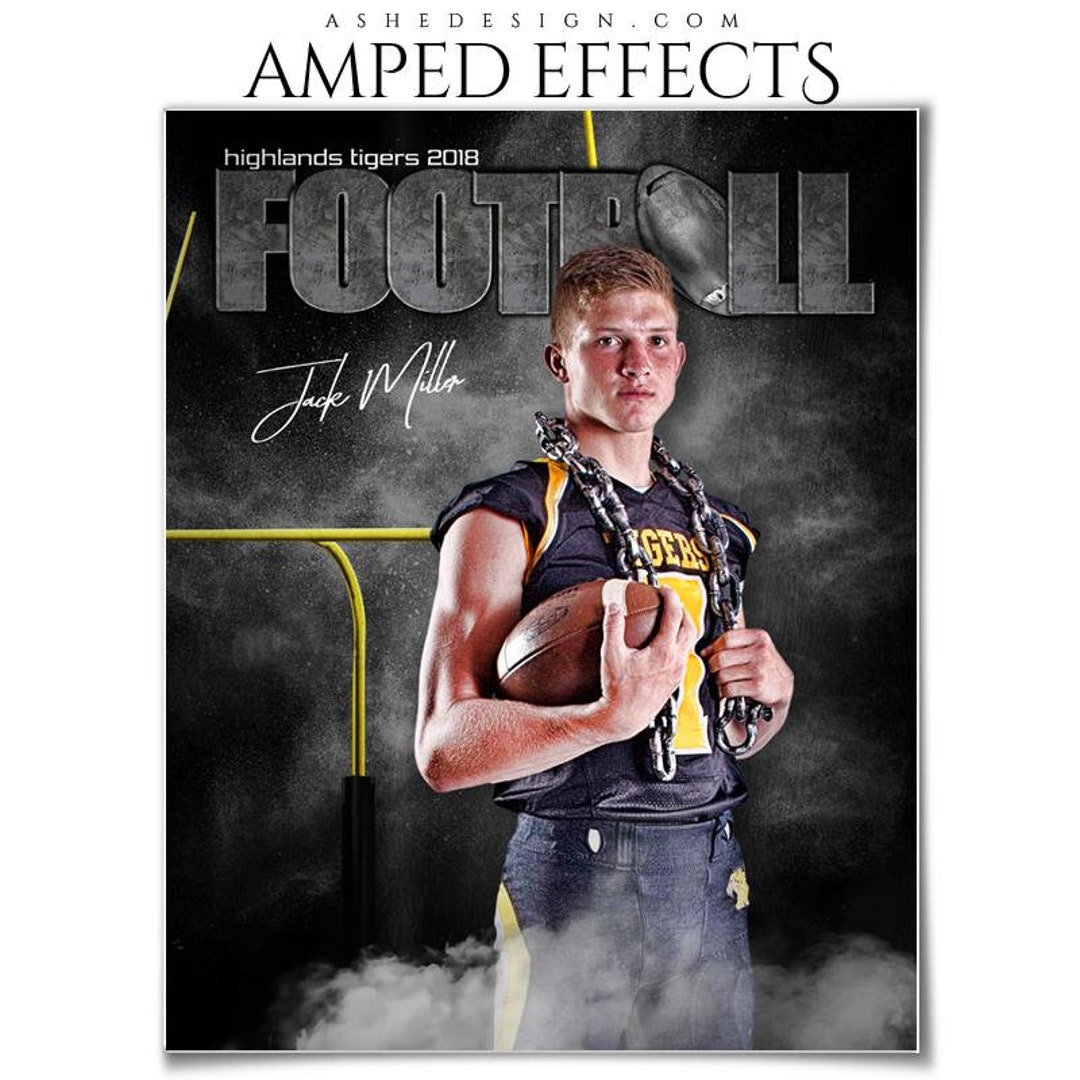 Photoshop Football Poster Template Digital Sports Background - Etsy