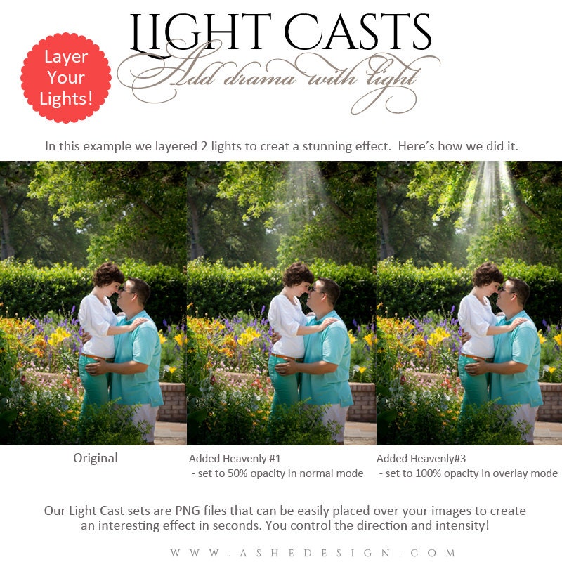 Photoshop Overlays Digital Props Light Casts HEAVENLY - Etsy