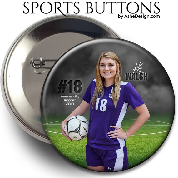 SPORTS BUTTONS in the Shadows Soccer 3 Digital Photoshop - Etsy