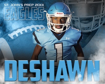 CANVA Football Poster Template, Digital Sports Background Football ...