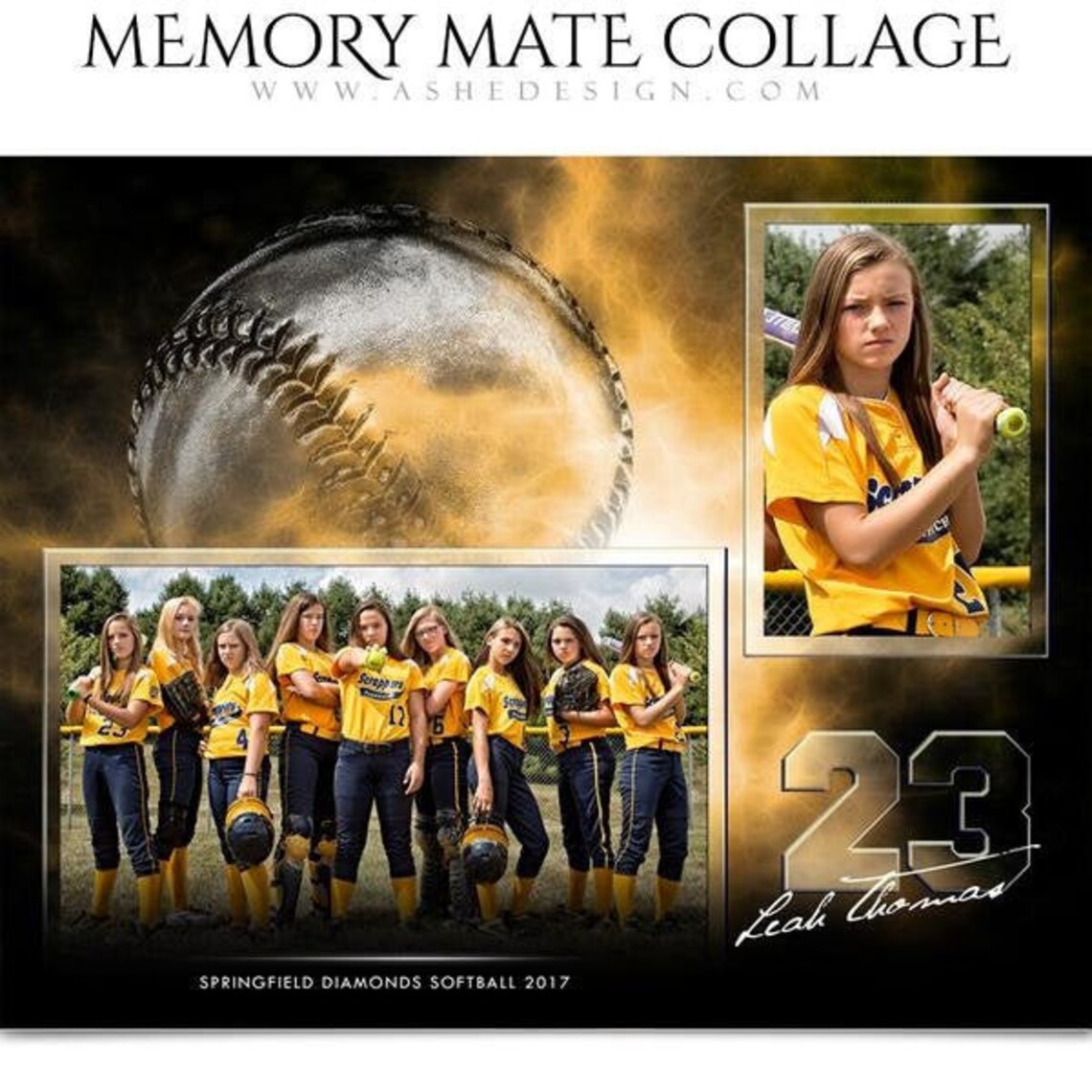 Softball Memory Mates Photoshop Templates for Sports Teams - Etsy