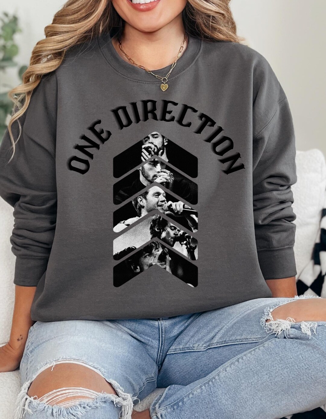 One Direction Graphic Sweatshirt, 1D Sweatshirt, 1D Retro Forever One ...