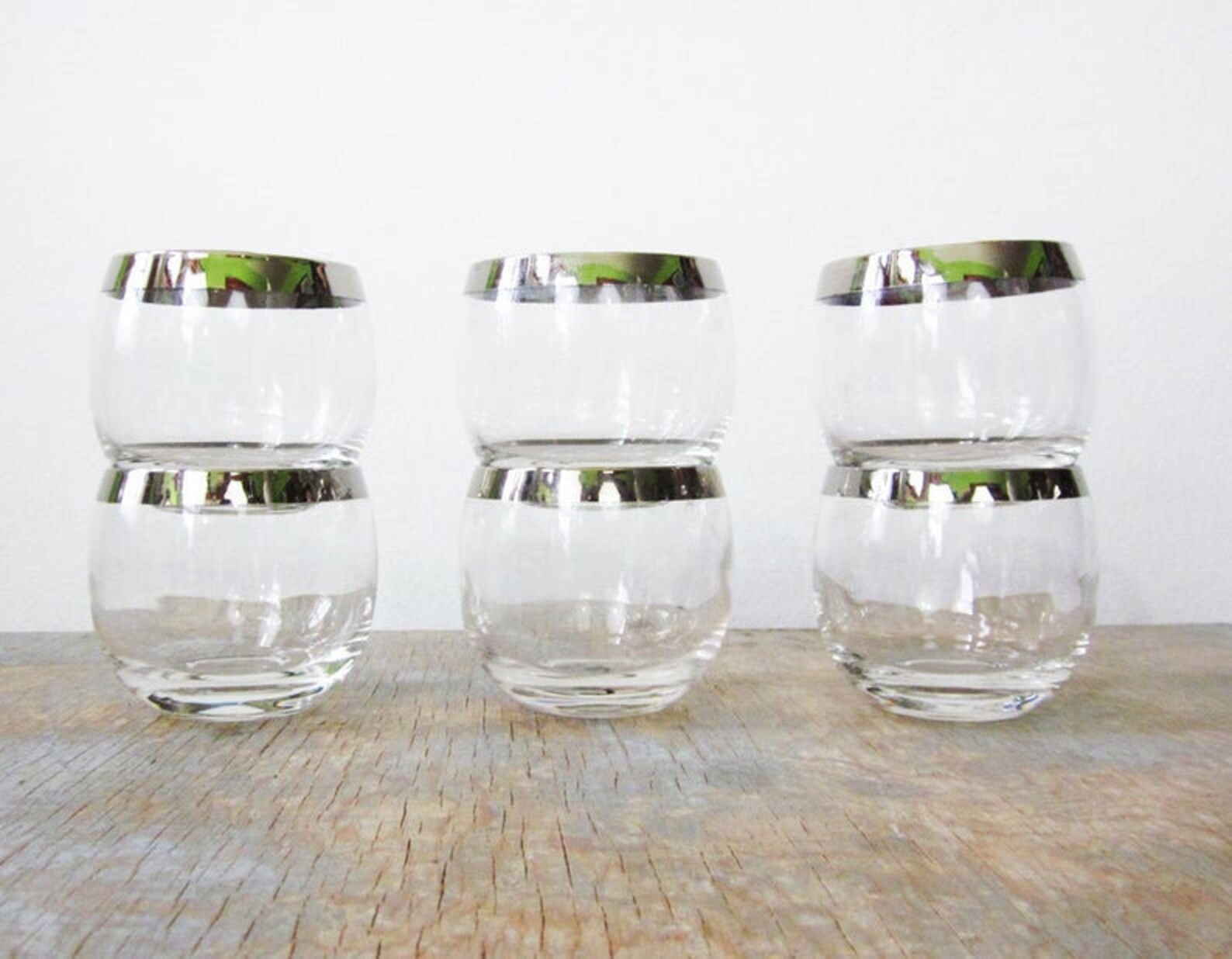 Silver Roly Poly Glasses Mid Century Modern Cocktail Glasses - Etsy
