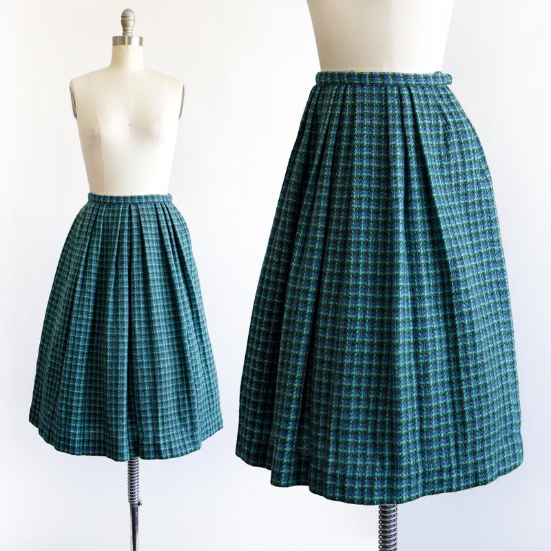 1950s 60s Plaid Skirts - Etsy