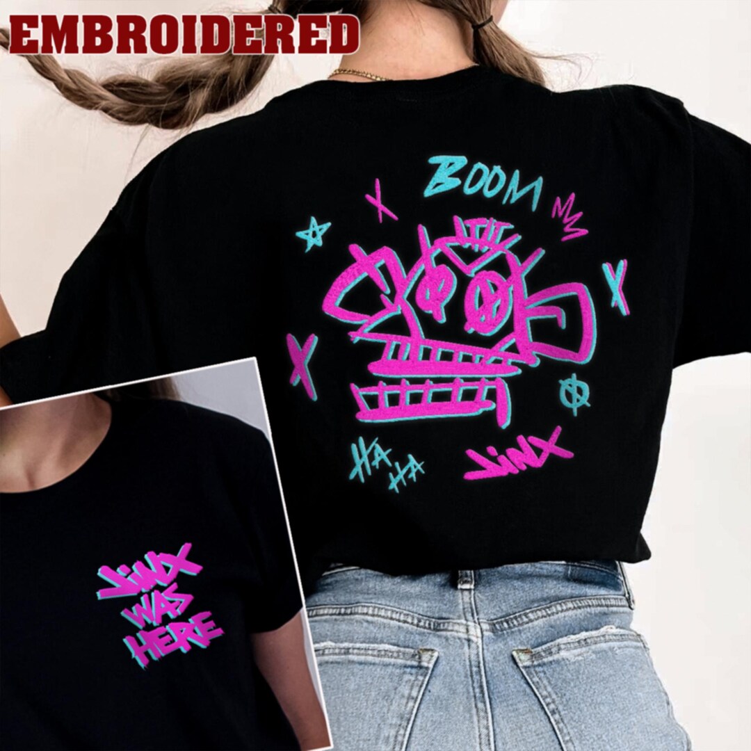 League of Legends Jinx Was Here Embroidered Sweatshirt, Jinx Monkey ...