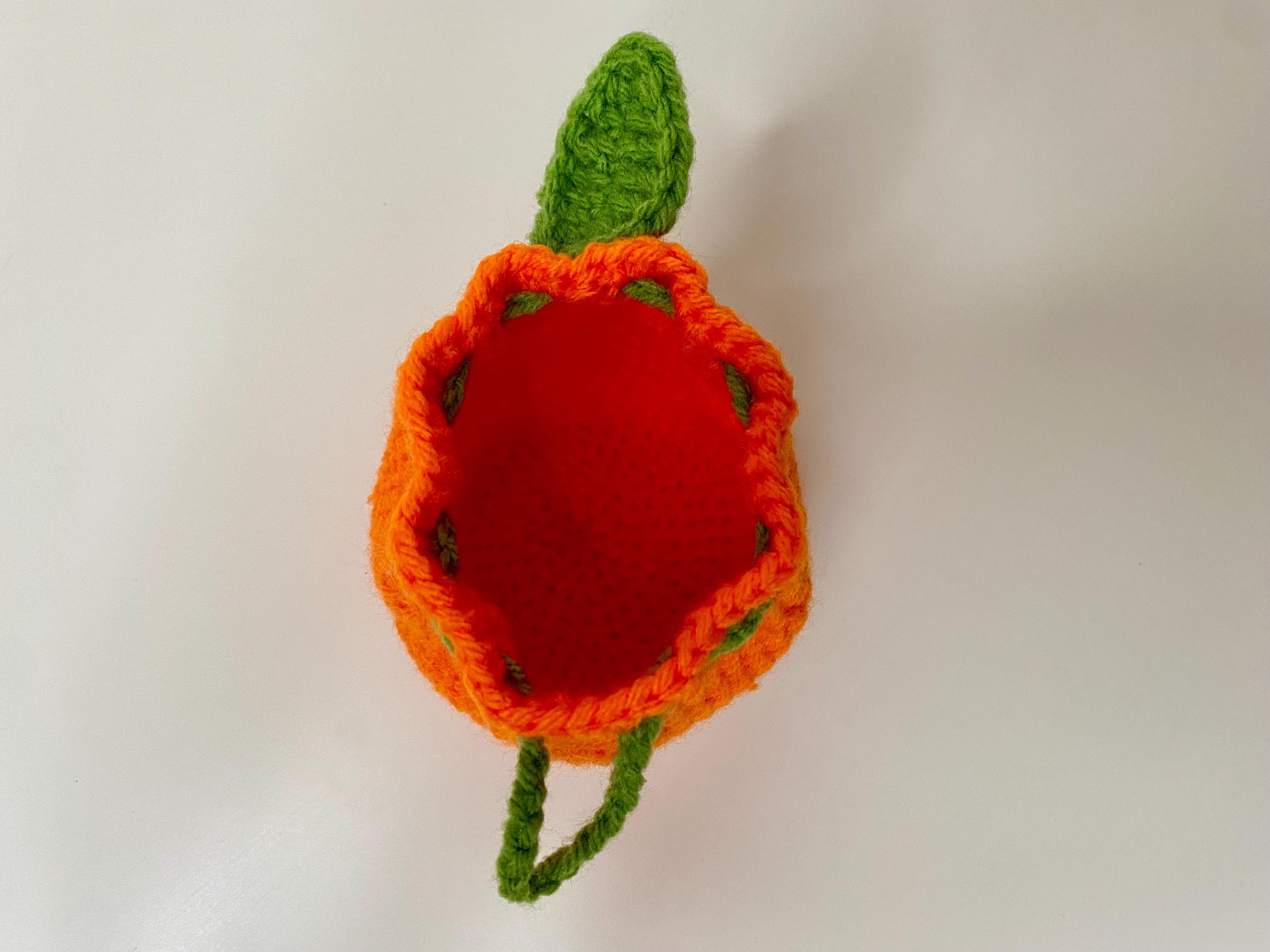 Fruit Drawstring Pouch, Crochet Pouch, Orange Pouch, Pink Strawberry ...