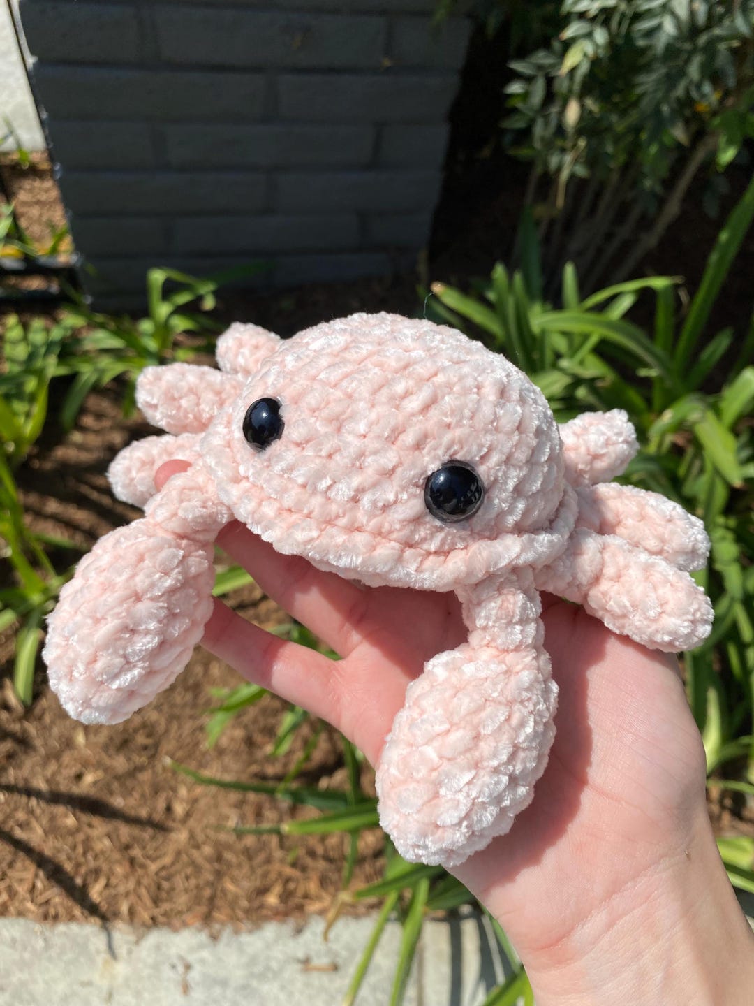 Crochet Crab, Pastel Pink Crab, Cute Plush Crab, Sea Critter - Etsy