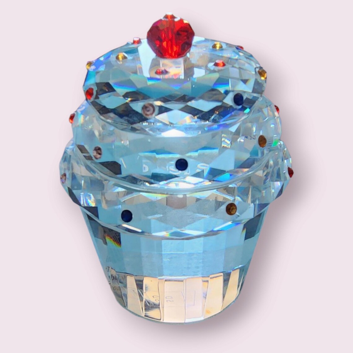 Crystal Cupcake With Sprinkles Paperweight by Simon Designs - Etsy