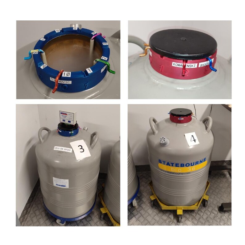 Cryogenic Sample Holding Collar for Nitrogen Tanks. Statebourne Bio 36 ...