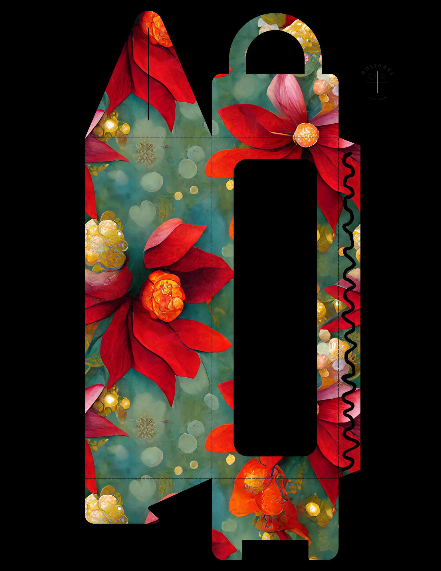 7 PRINTABLE Gift Boxes 7 Pack Floral Whimsy CHRISTMAS Stylish and Fun ...