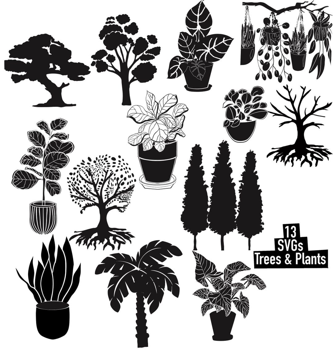 Tree Plant Svgs Bundle. - Etsy